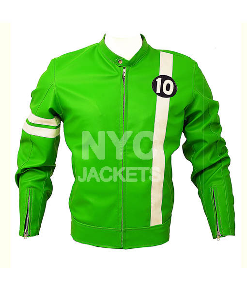 Ben 10 Slim Fit Leather Jacket For Men - Nycjackets