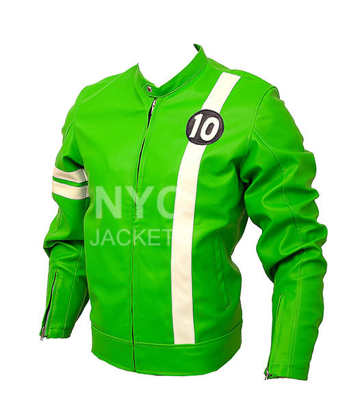 Ben 10 Slim Fit Leather Jacket For Men - Nycjackets