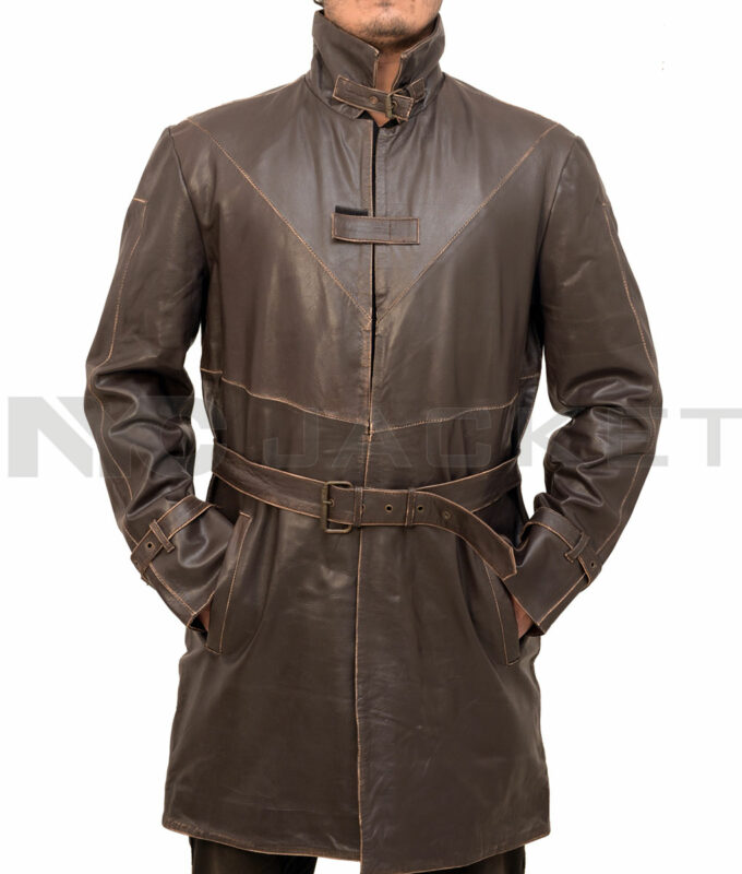 Aiden Pearce Trench Coat Costume From Watch Dog in Real Leather