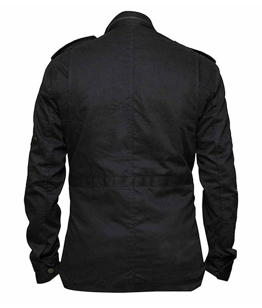 Mens Black Cotton Jacket | Jon Bernthal Jacket