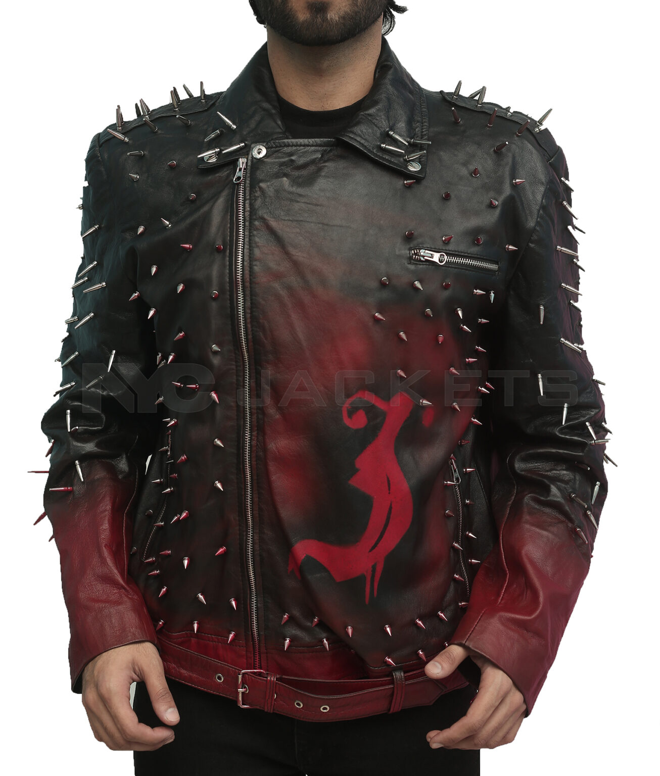 AEW Chris Jericho Jacket With Spikes | Black Leather Jacket