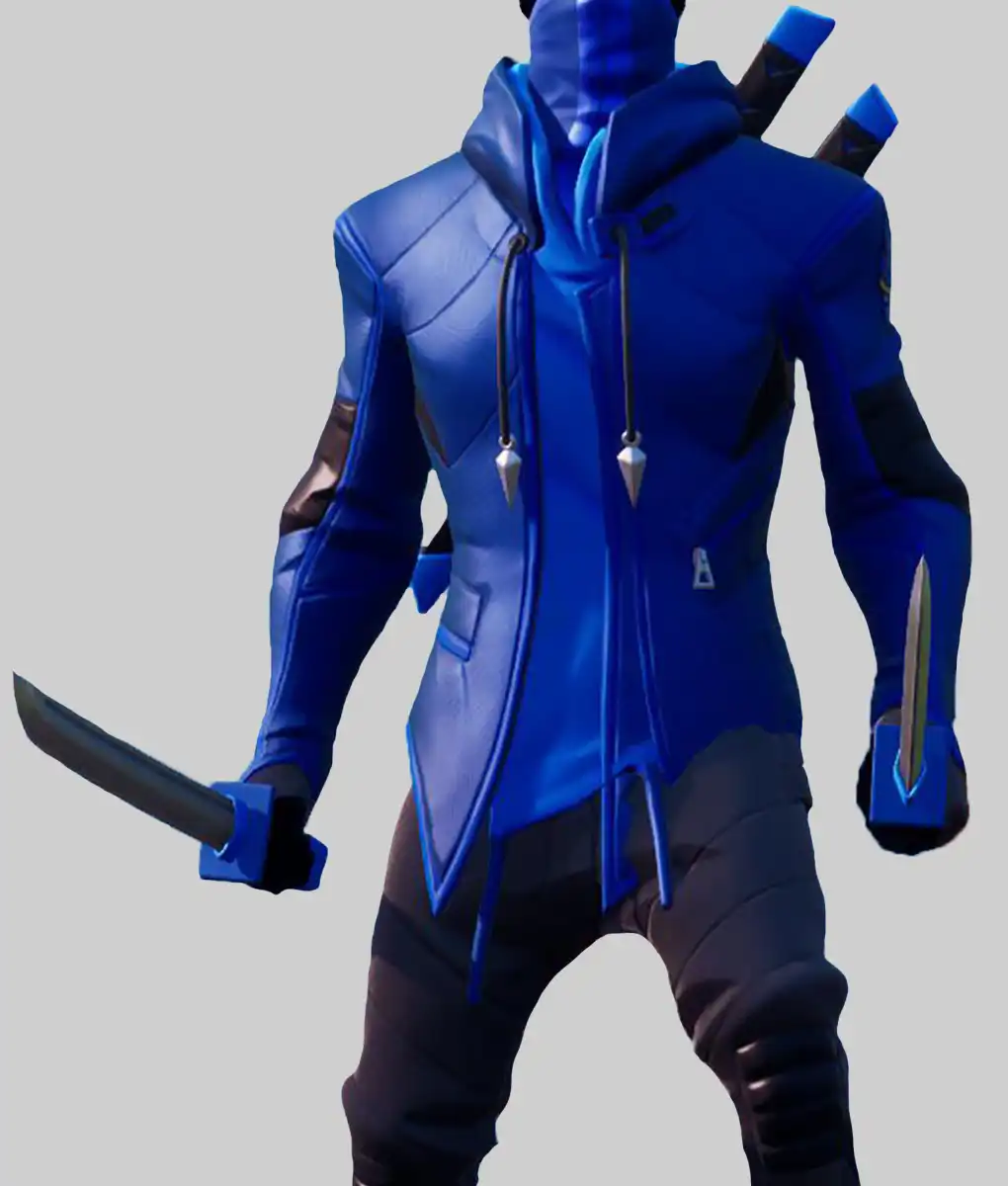 Fortnite Ninja Blue Leather Jacket | NYC Jackets