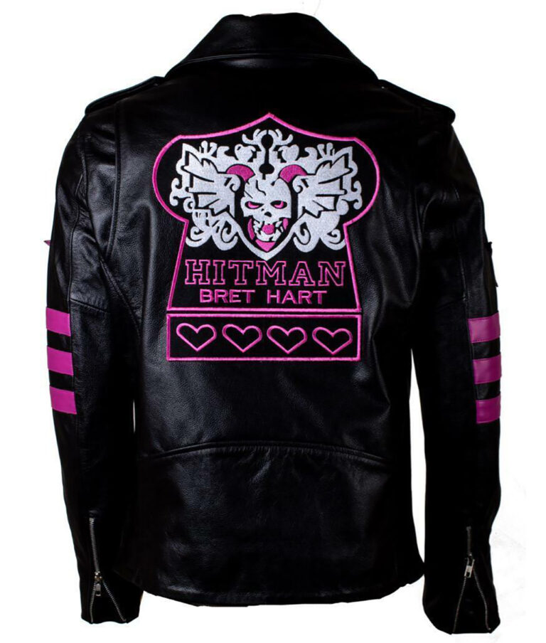 WWE Hitman Bret Hart Jacket | Superstar Leather Jacket