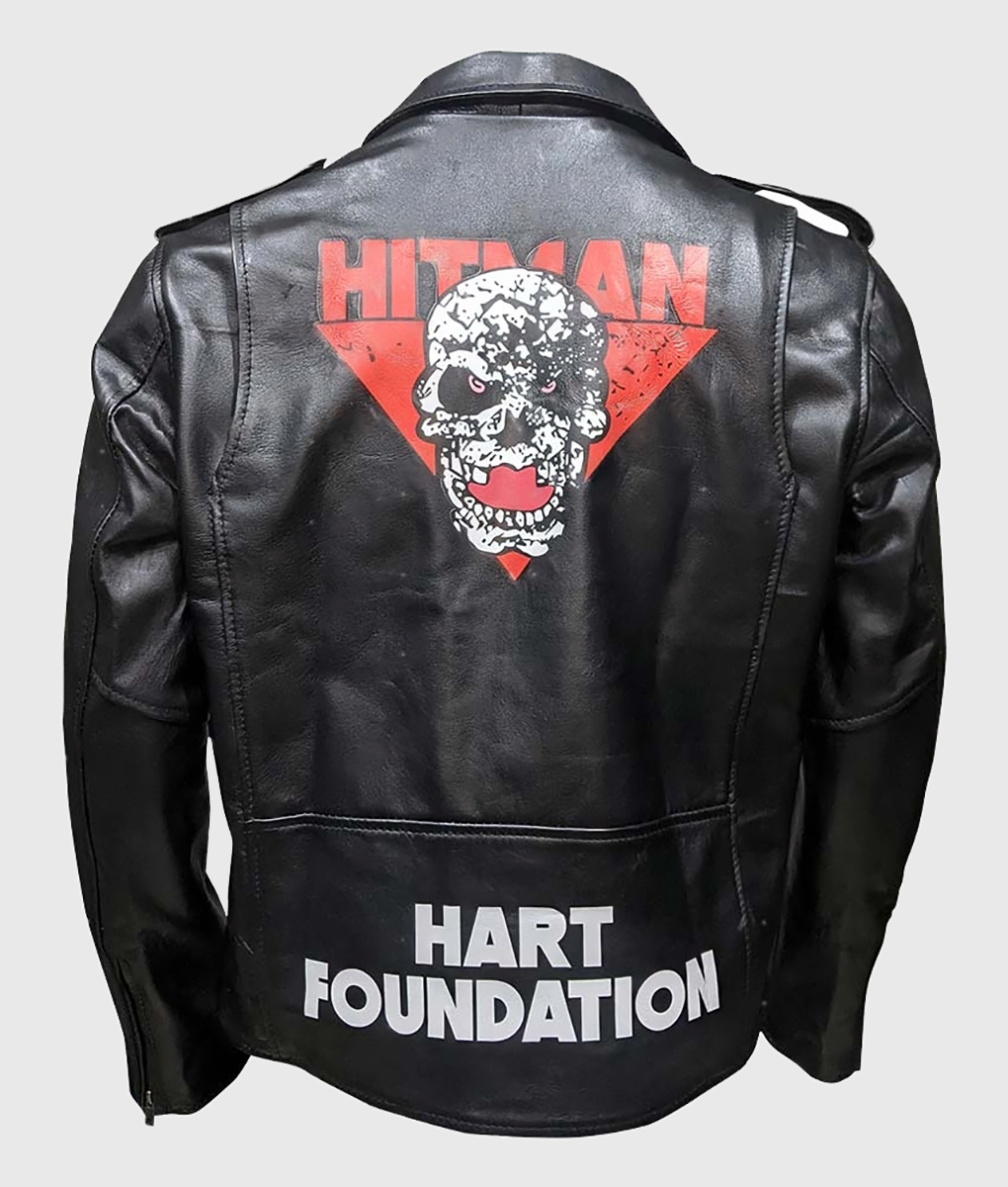 Bret Hart Foundation Black Leather Jacket | Nycjackets