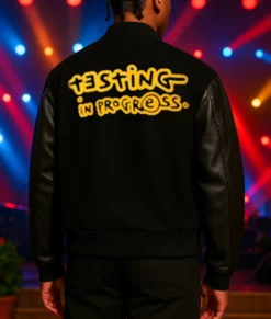 ASAP Rocky Testing Awge Flacko Black Varsity Jacket - Nycjackets