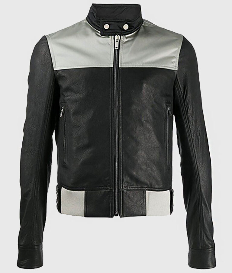 Charge Men's Black Biker Leather Jacket | NYC Jackets