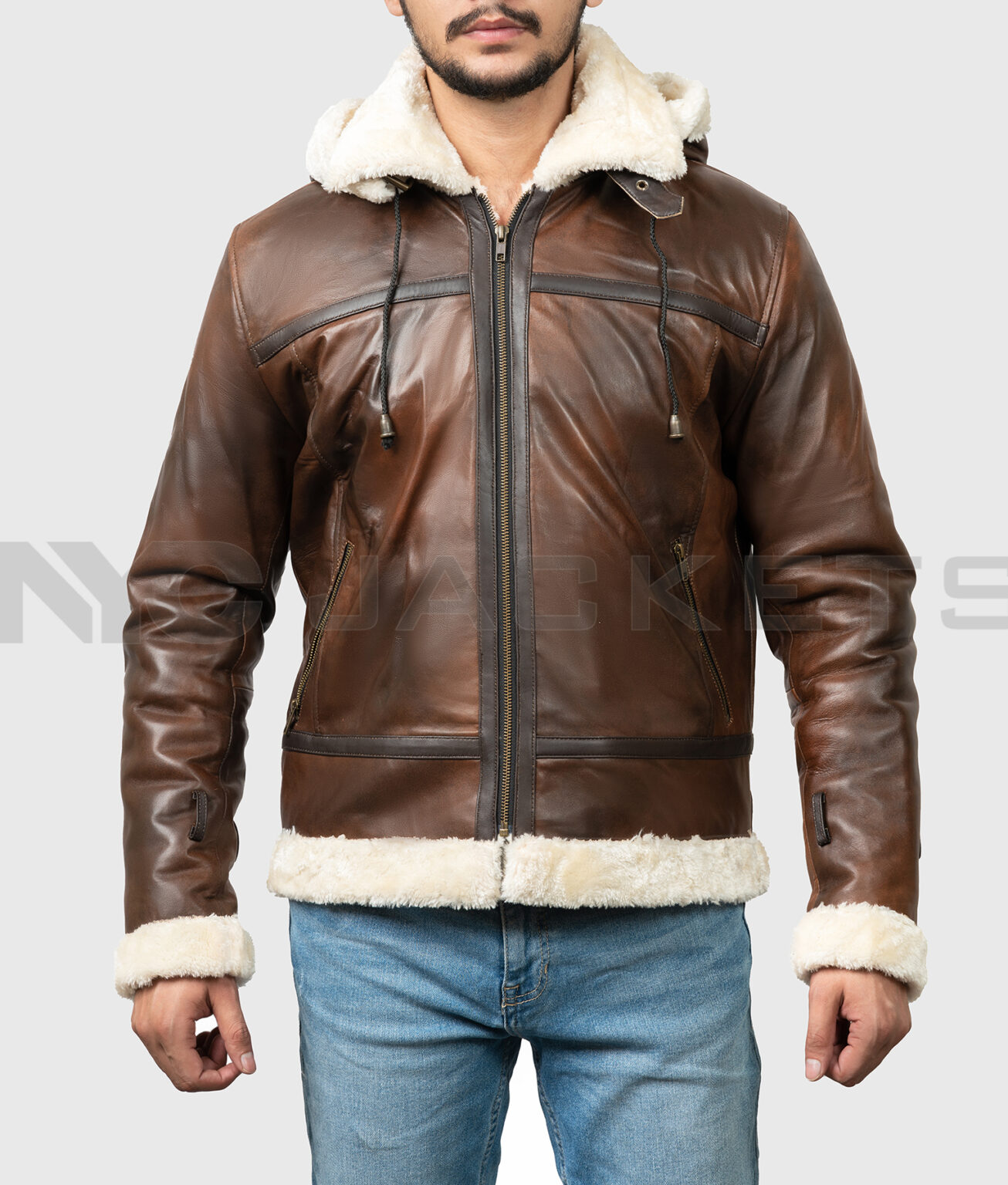 Men's Leather Jackets with Hood | Men's Hooded Leather Jackets | NYC ...