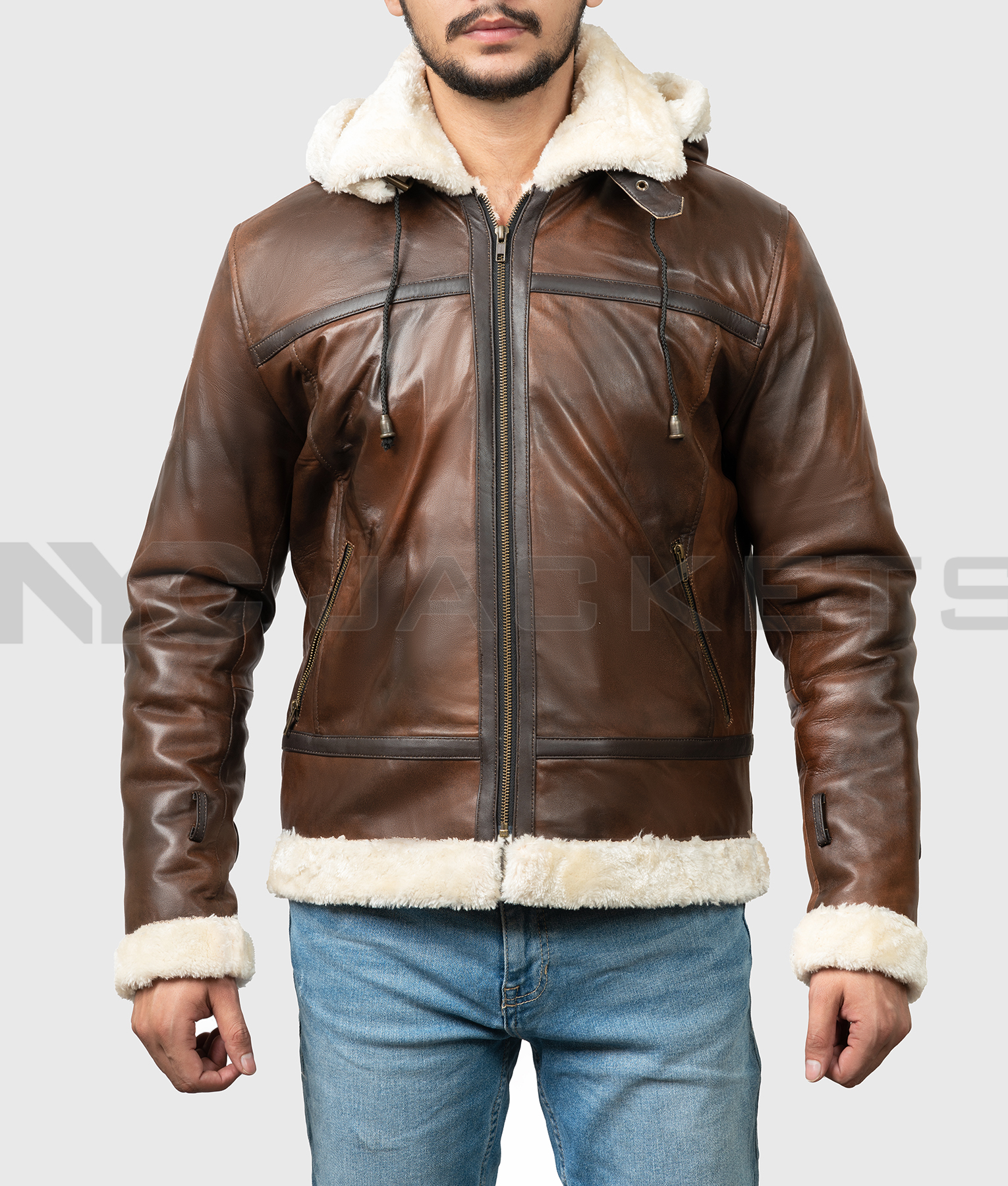Men's Leather Jackets with Hood | Men's Hooded Leather Jackets | NYC ...