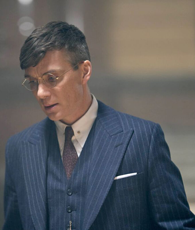 Peaky Blinders Thomas Shelby Blue Striped Suit