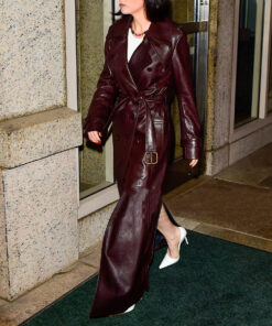 Christina Ricci Leather Duster Coat | NYC Jackets