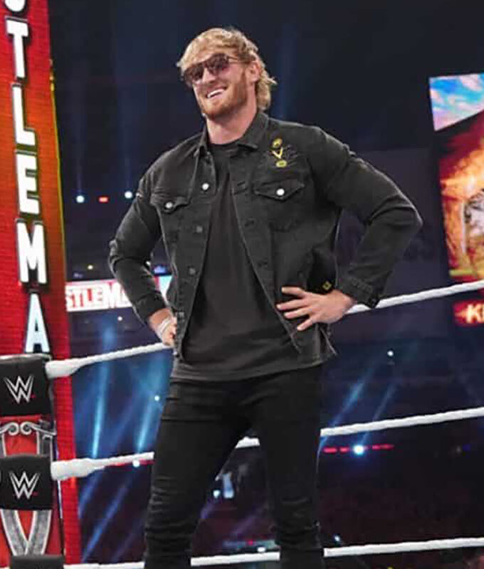Wrestlemania Star Logan Paul Utility Trucker Jacket in Black