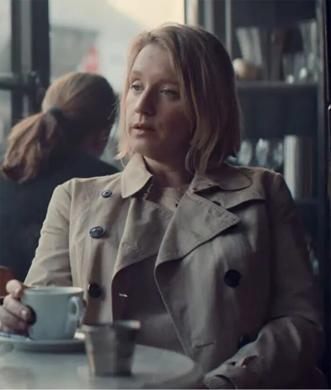 Lupin - Ludivine Sagnier (Claire) Beige Double-Breasted Coat