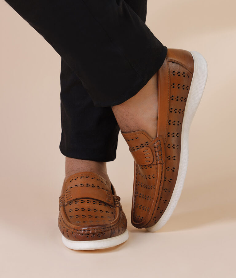 Cleon Brown Casual Leather Penny Loafers | NYC Jackets