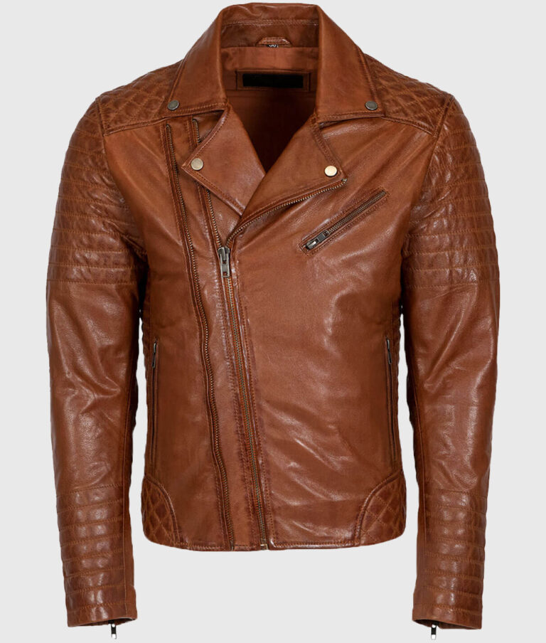 Robin Men's Brown Biker Leather Jacket | NYC Jackets