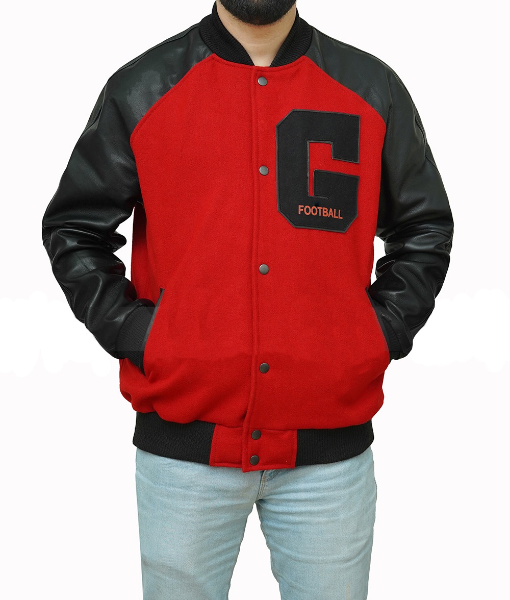 Georgia Bulldogs Red and Black Letterman Jacket | NYC Jackets