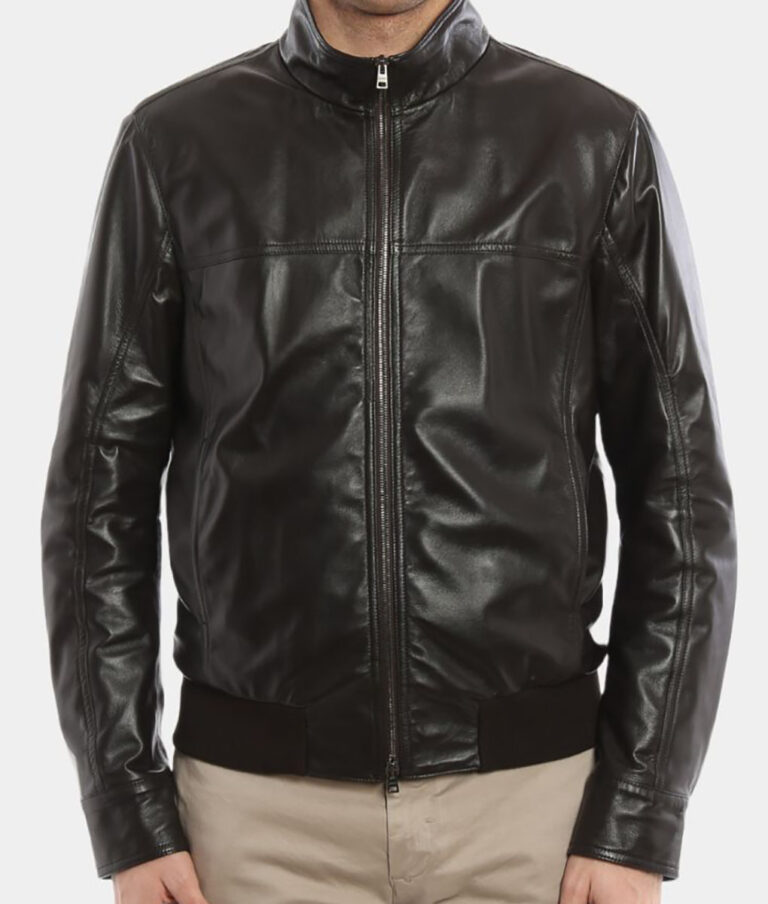 Mens Black Leather Jacket - Black Leather Bomber Jacket | NYC Jackets