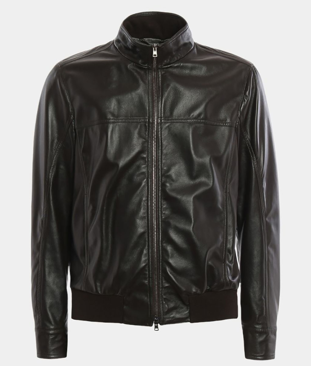 Mens Black Leather Jacket - Black Leather Bomber Jacket | NYC Jackets