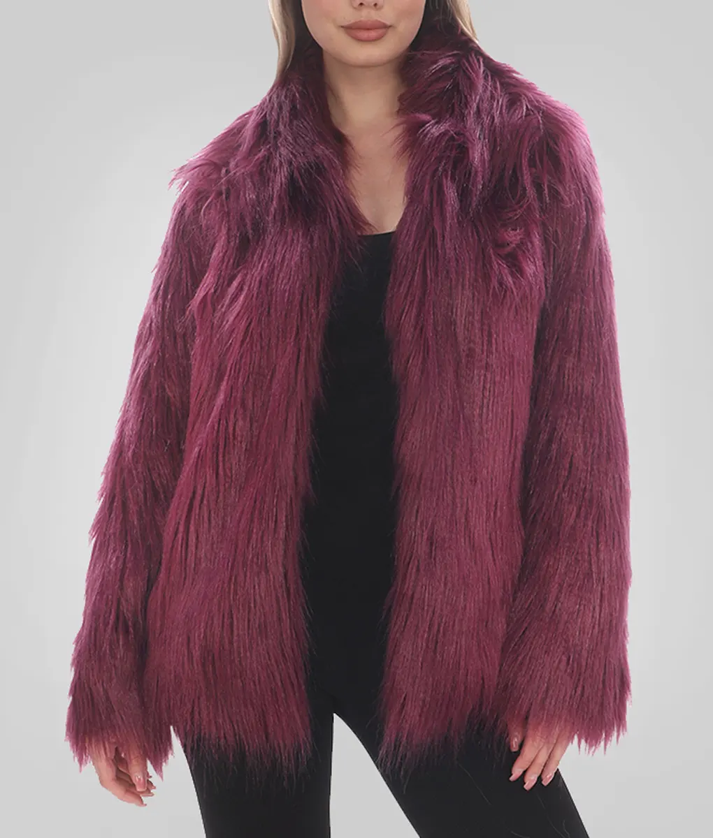 Jennifer Lopez Maroon Fur Jacket | NYC Jackets