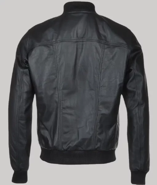 Gabriel Mens Black Bomber Leather Jacket | NYC Jackets