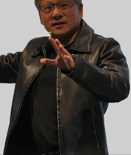 Jensen Huang Black Leather Jacket | NYC Jackets