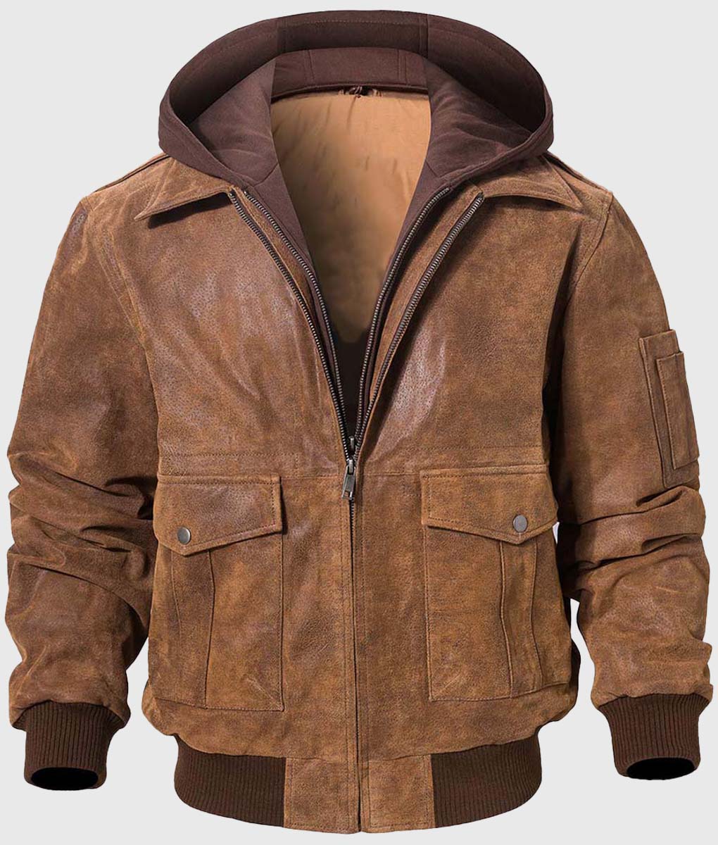 Men's Leather Jackets with Hood | Men's Hooded Leather Jackets | NYC ...