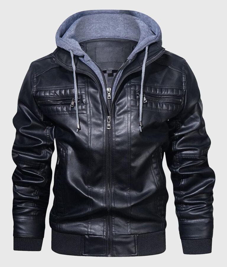 Men's Leather Jackets with Hood | Men's Hooded Leather Jackets | NYC ...