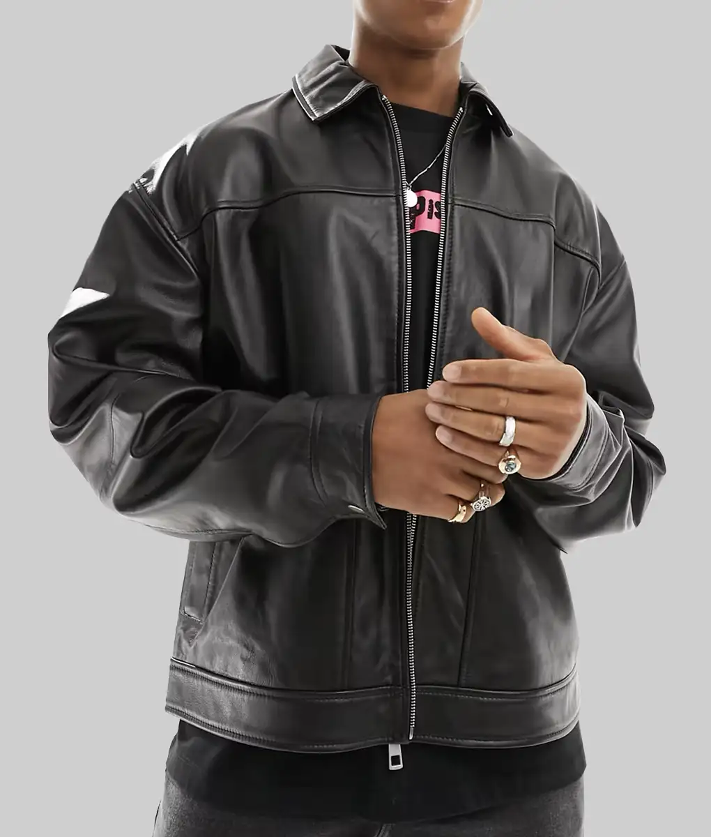 Black Mafia Family Detective Bryant Black Leather Jacket
