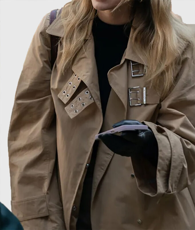 Elsbeth 2024 Elizabeth Lail (Quinn Powers) Beige Coat | NYC Jackets
