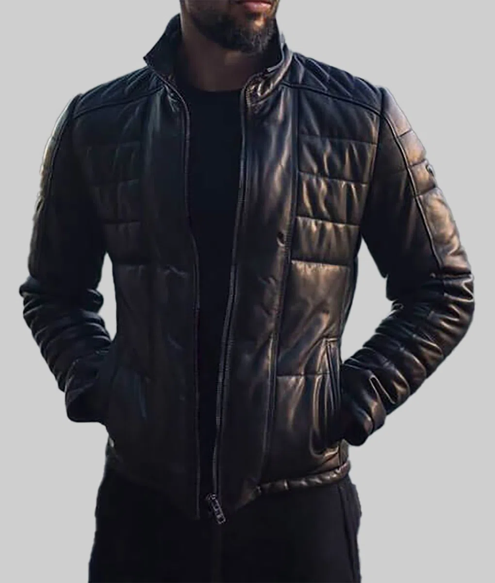 Andrew Tate Top G Black Leather Puffer Jacket | NYC Jackets