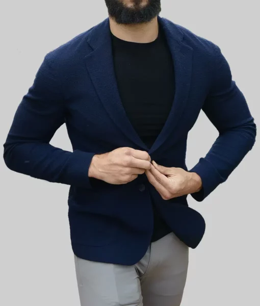 Top G Andrew Tate Blue Wool Blazer Jacket | NYC Jackets