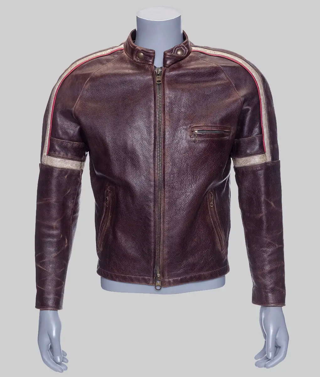 War of the Worlds 2005 Tom Cruise Brown Leather Biker Jacket | NYC Jackets
