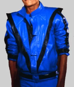 Michael Jackson Thriller Blue Leather Jacket | NYC Jackets