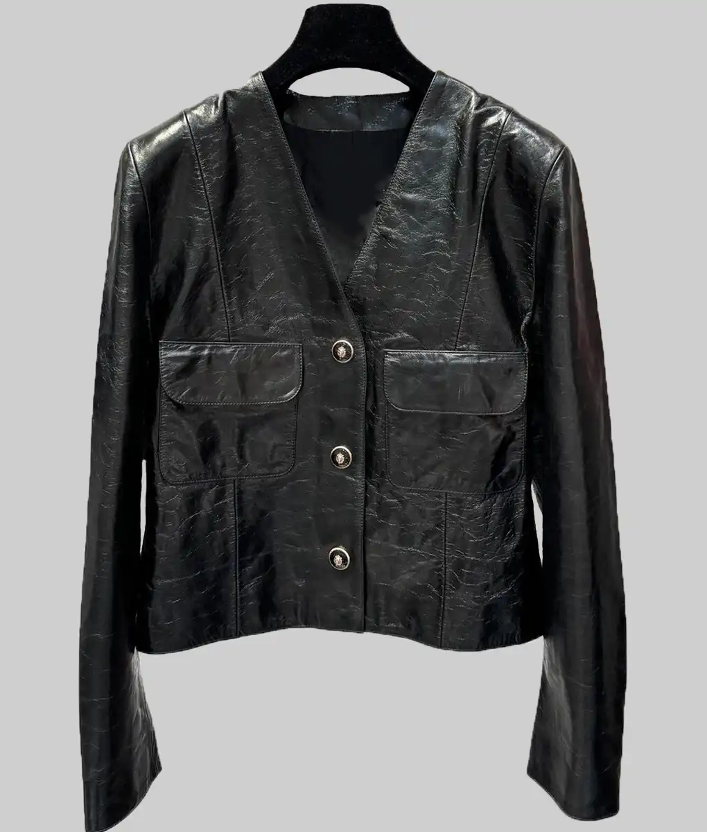 Elizabeth Olsen Black Leather Jacket | NYC Jackets