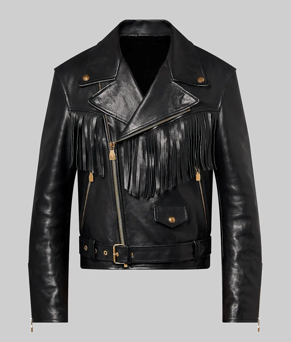 Teyana Taylor Black Leather Fringe Jacket | NYC Jackets