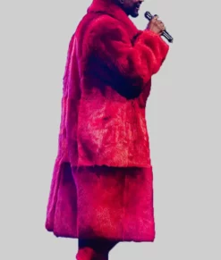 Past Present Future Tour Usher Red Fur Coat | NYC Jackets
