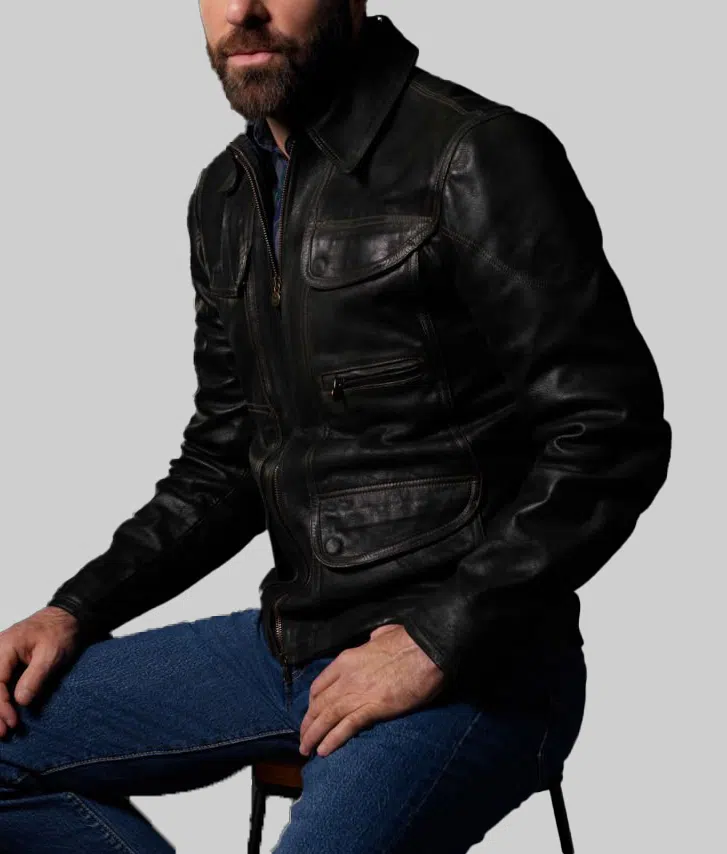 Brilliant Minds Zachary Quinto Black Leather Jacket | NYC Jackets