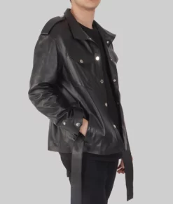 Christ Mens Black Leather Jacket | NYC Jackets