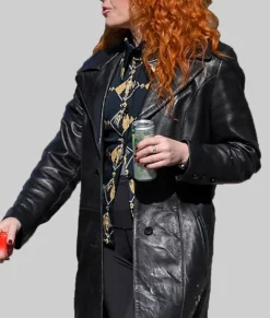 Natasha Lyonne Black Leather Coat | NYC Jackets