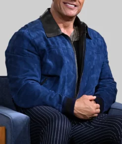 Dwayne Johnson Blue Suede Leather Jacket | NYC Jackets