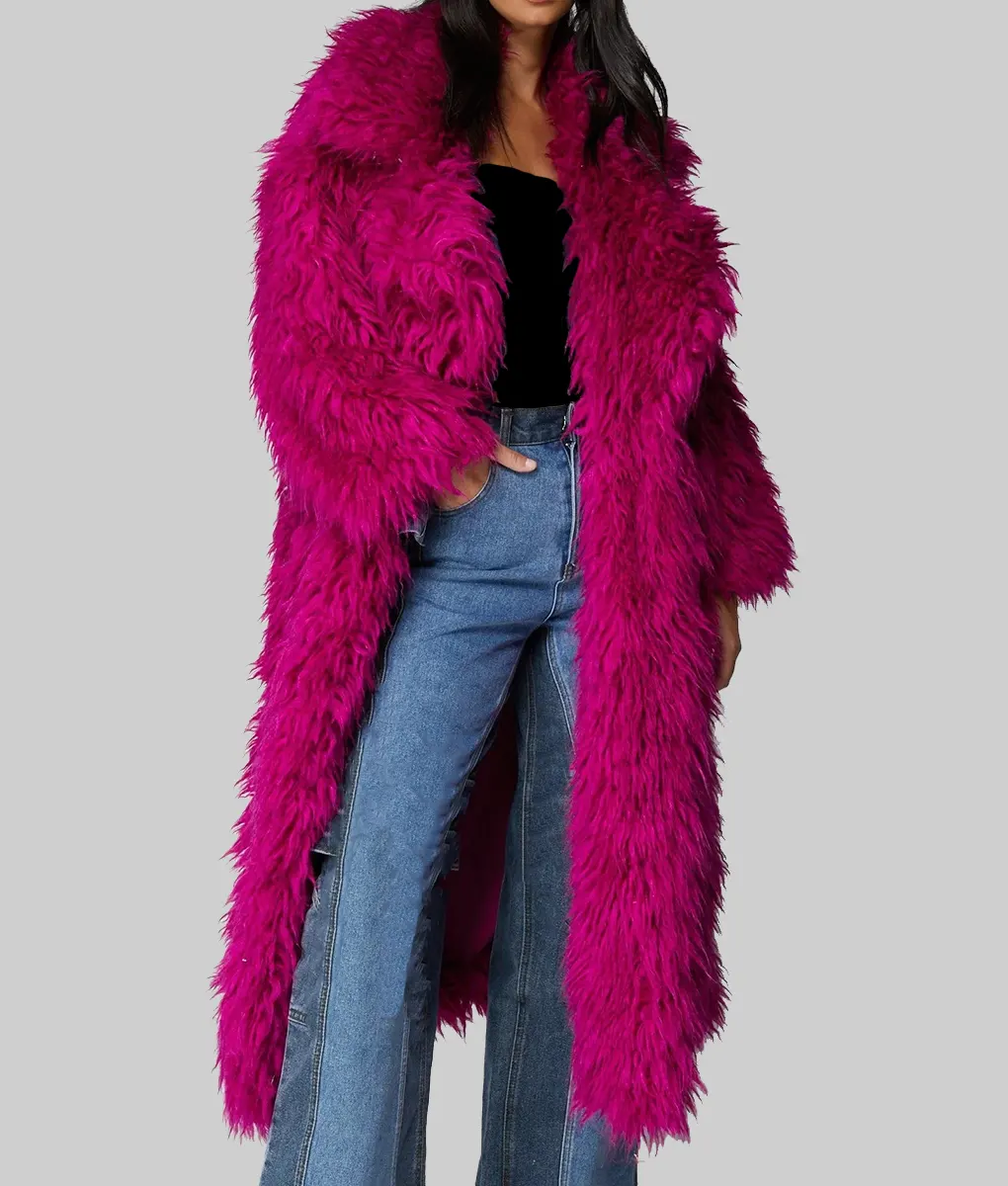 Elsbeth Carrie Preston Pink Fur Coat | NYC Jackets