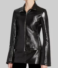 Suki Waterhouse Black Leather Jacket | NYC Jackets