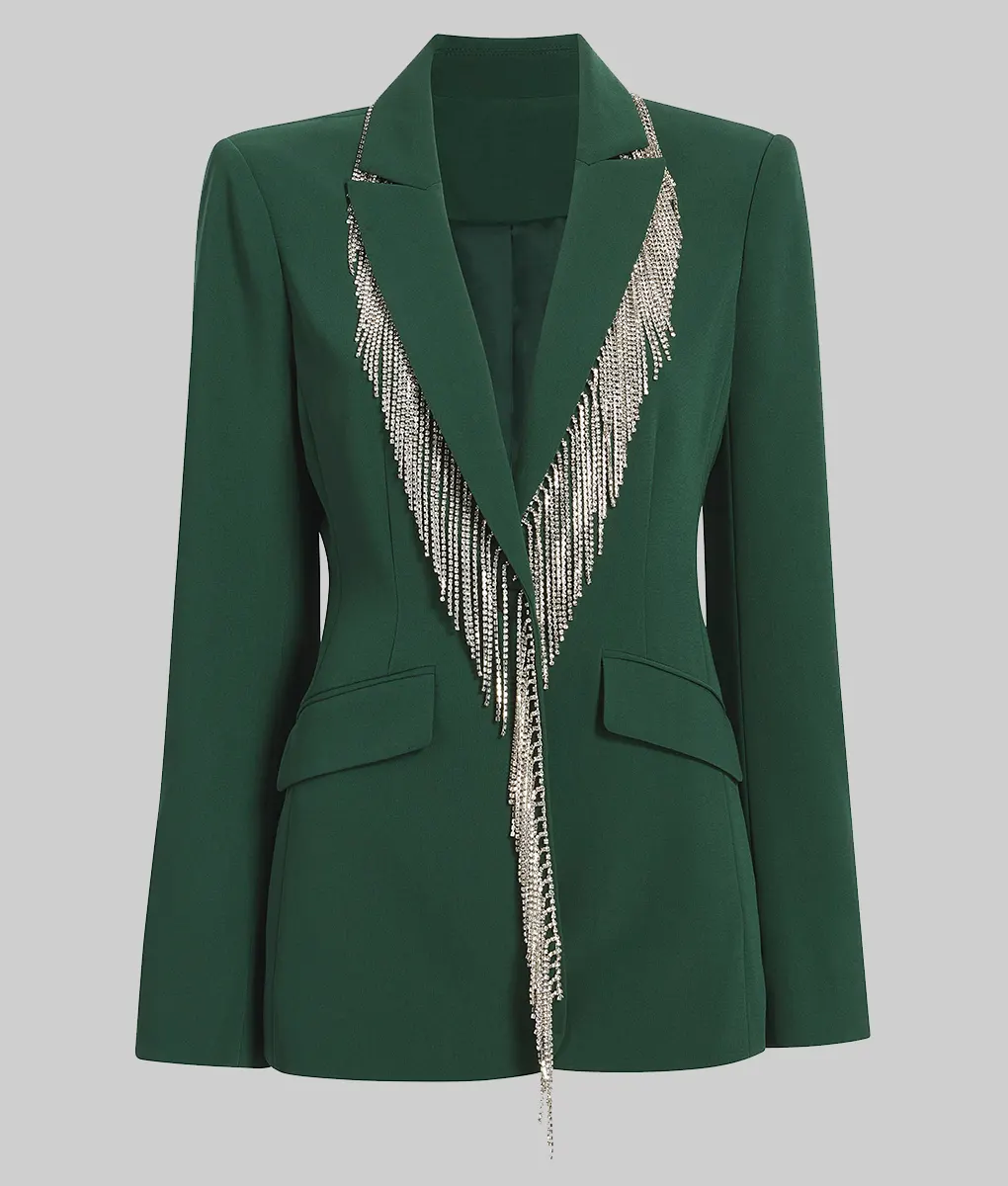 The Voice S26 Reba McEntire Fringe Embellished Blazer | NYC Jackets