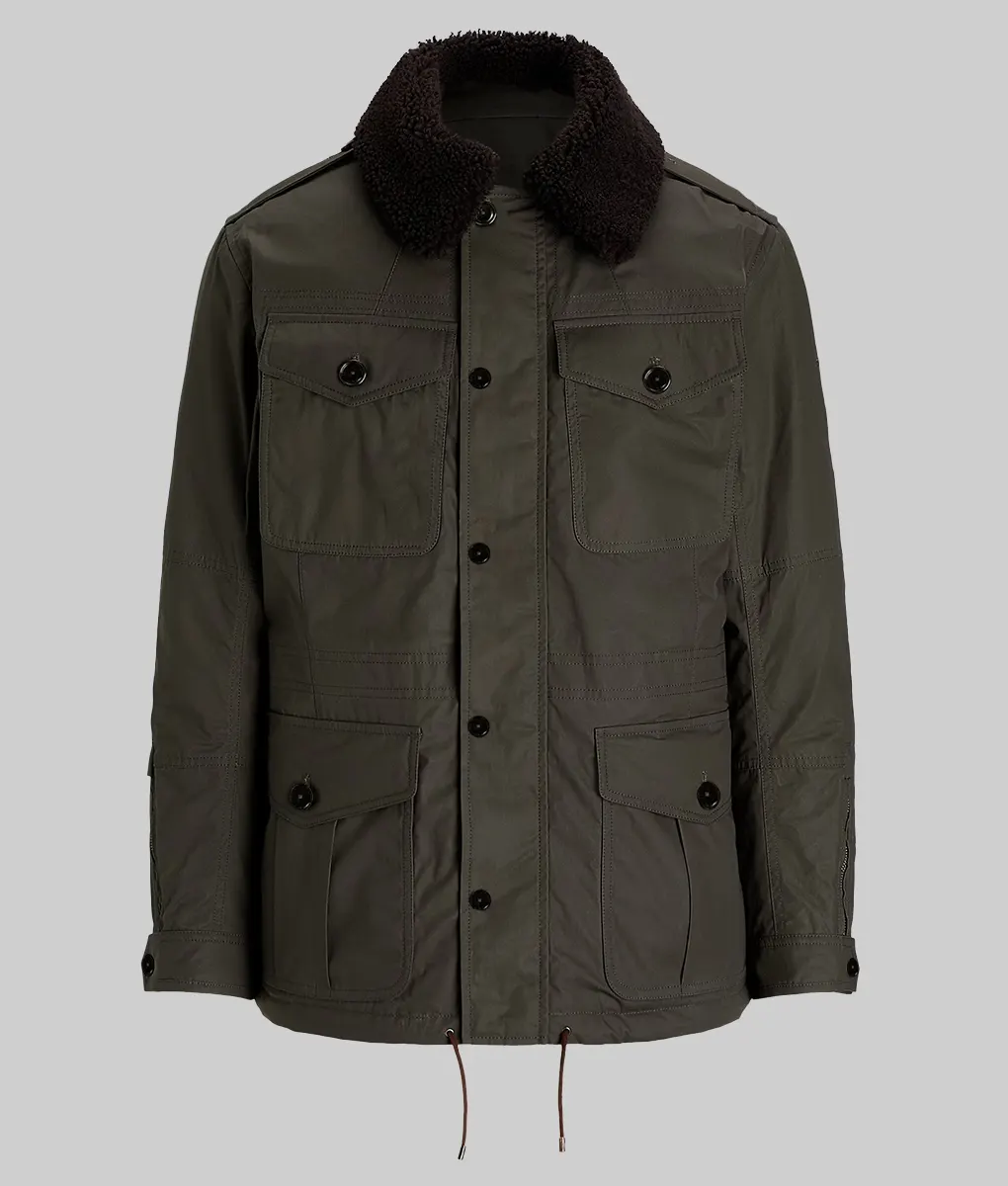 Kurt Russell Green Cotton Jacket | NYC Jackets