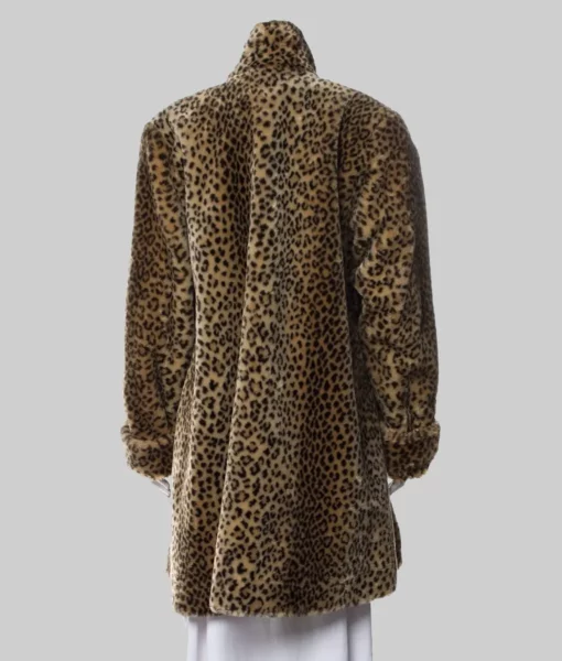 Hailey Bieber Leopard Print Fur Coat | NYC Jackets