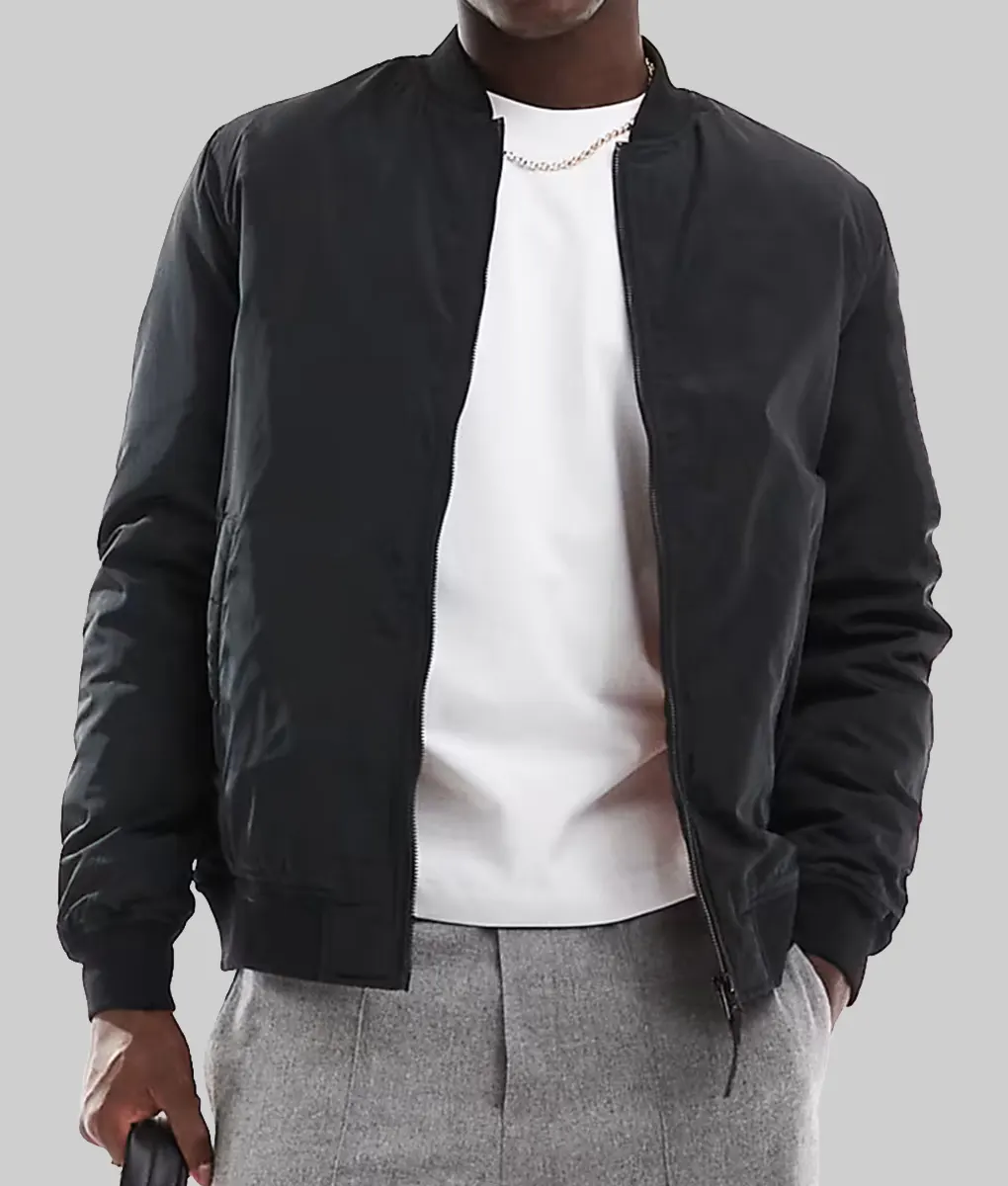 Lanterns Aaron Pierre (John Stewart) Black Bomber Jacket | NYC Jackets