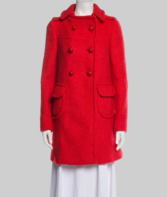 The Life List Sofia Carson (Alex) Red Pea Coat | NYC Jackets