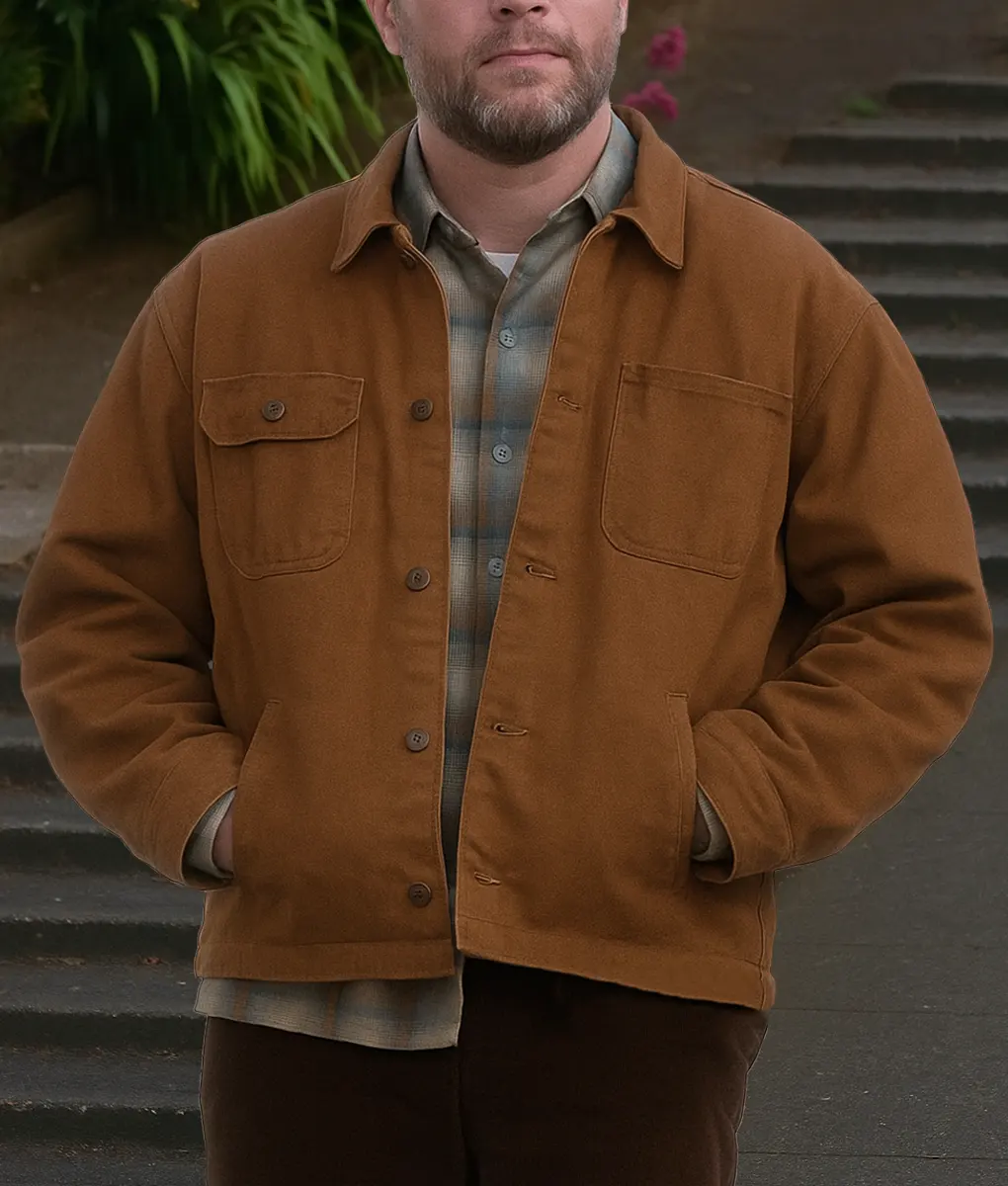 The Invite Seth Rogen Brown Cotton Jacket | NYC Jackets