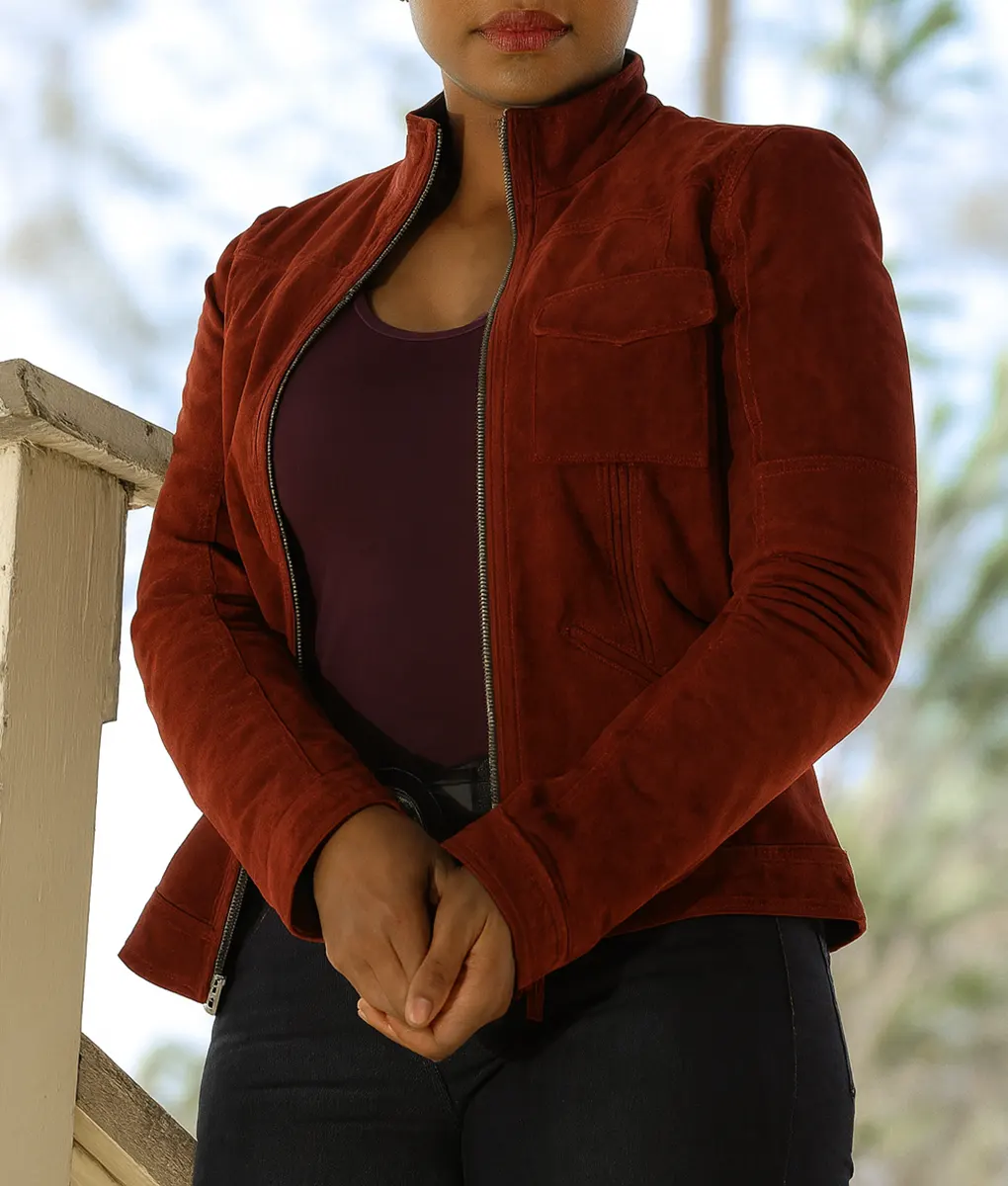 Justified S06 Erica Tazel (Rachel Brooks) Suede Jacket | NYC Jackets