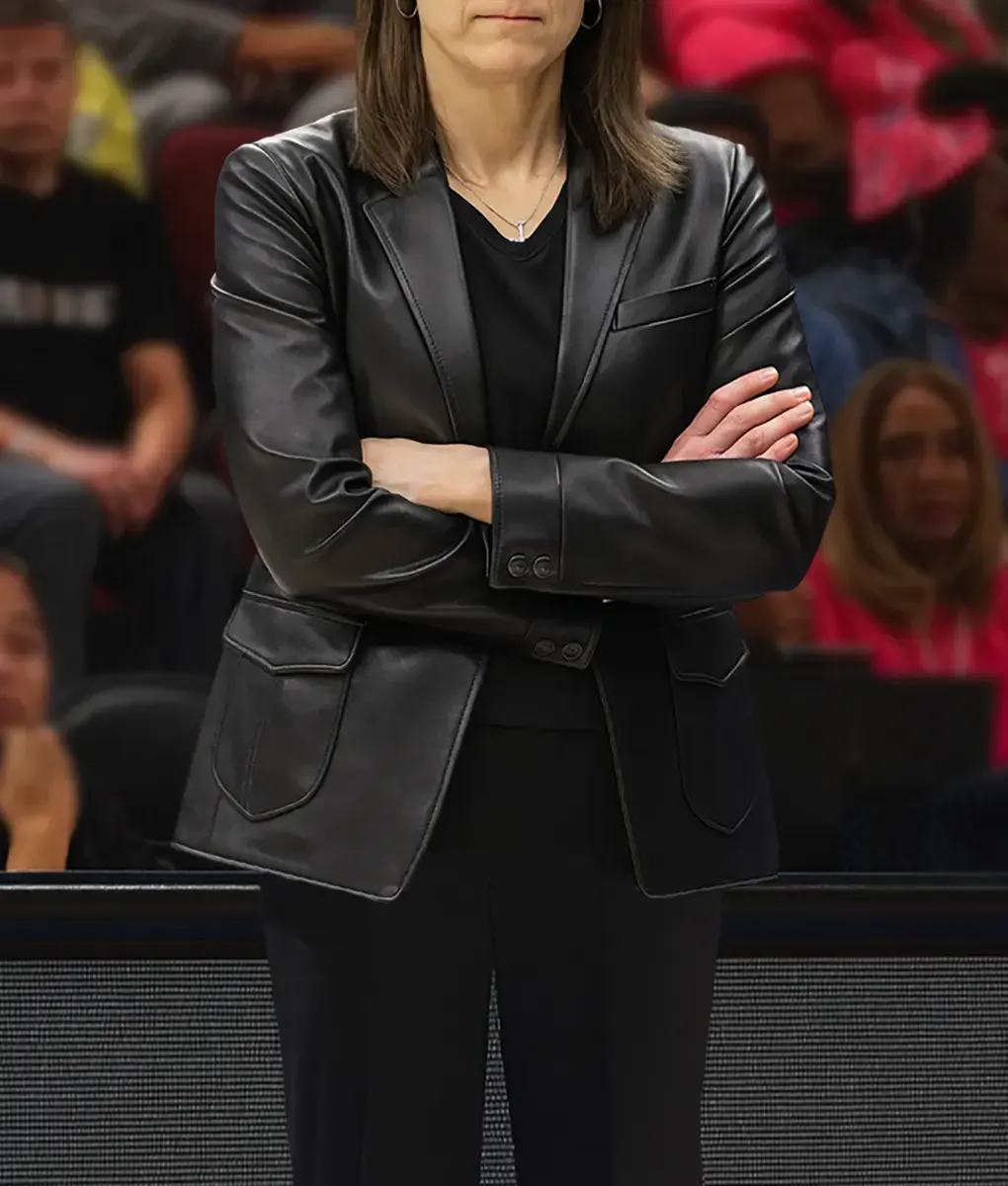 Stephanie White Black Leather Blazer | NYC Jackets