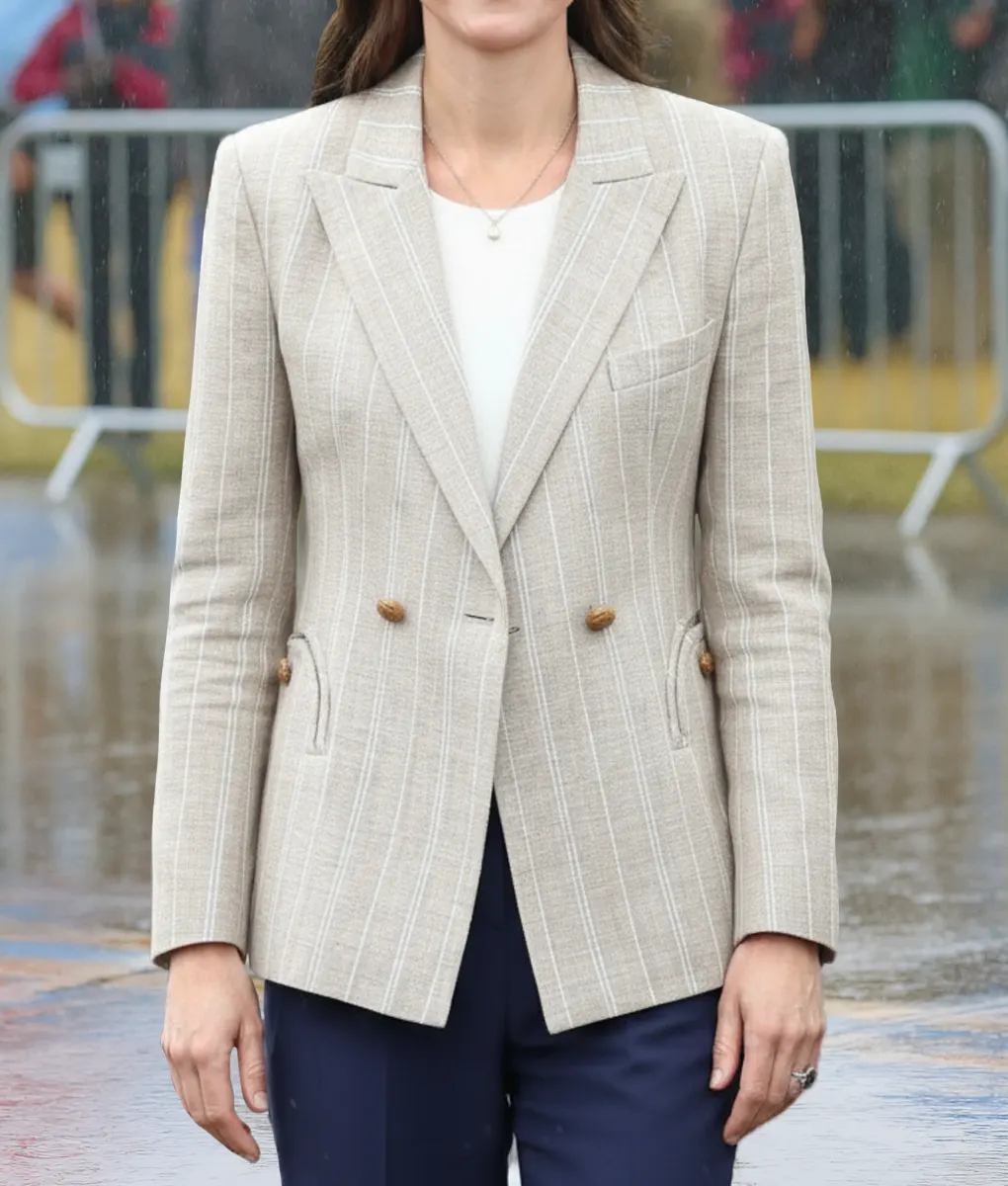 Air Tattoo at RAF Fairford Kate Middleton Striped Blazer | NYC Jackets